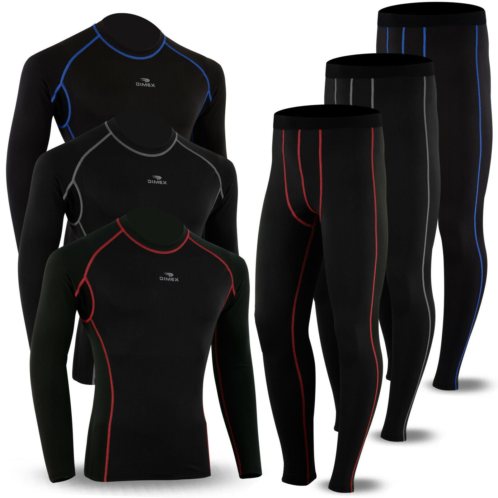 Winter Thermal Mens Compression Base Layer Pant Shirt Set